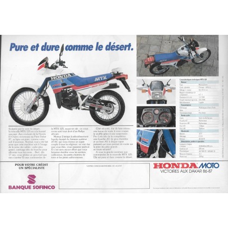 Prospectus HONDA MTX 125 HRC (04 / 1987)